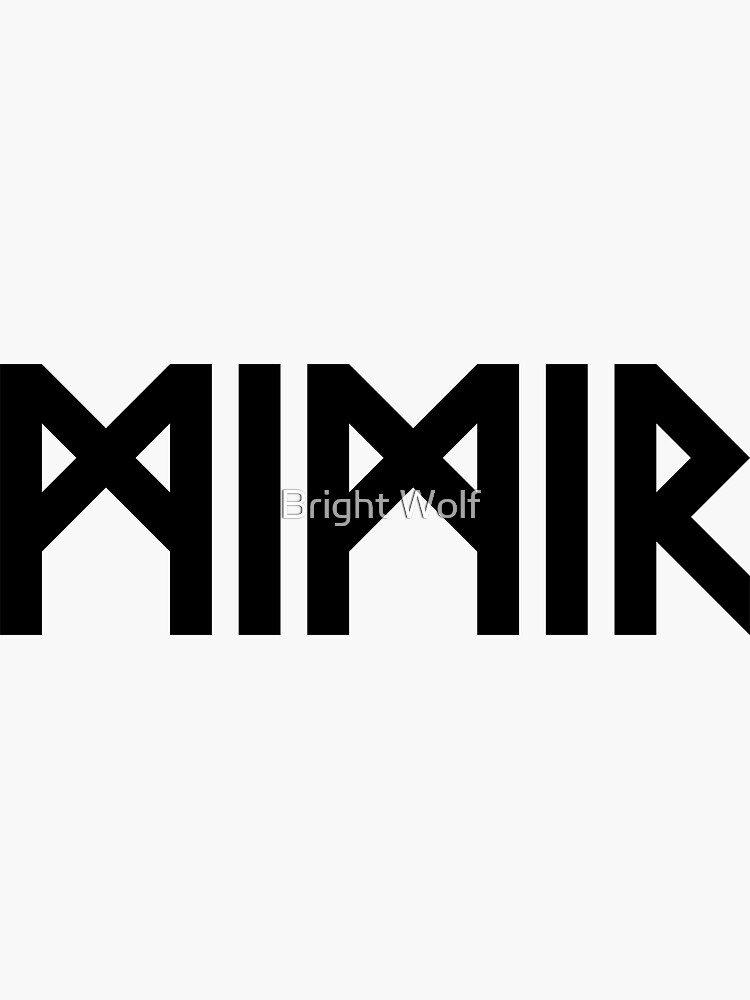 "MIMIR Runes" Sticker for Sale by Bright Wolf | Redbubble
