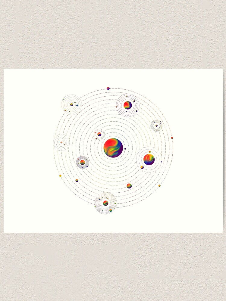 "LGBTQ Pride Solar System Planets LGBT Light" Art Print by ...