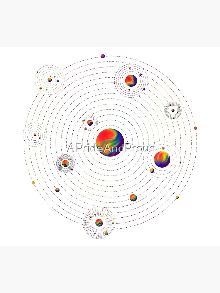 "LGBTQ Pride Solar System Planets LGBT Light" Poster by APrideAndProud ...