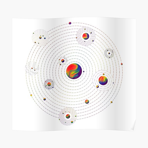 "LGBTQ Pride Solar System Planets LGBT Light" Poster by APrideAndProud ...