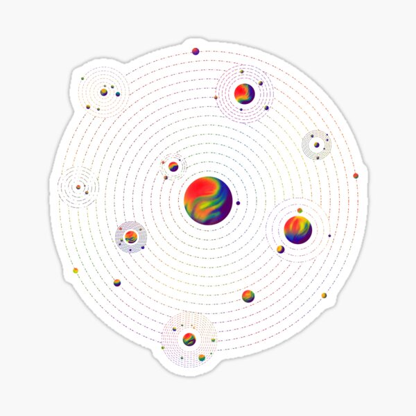 "LGBTQ Pride Solar System Planets LGBT Light" Sticker by APrideAndProud ...