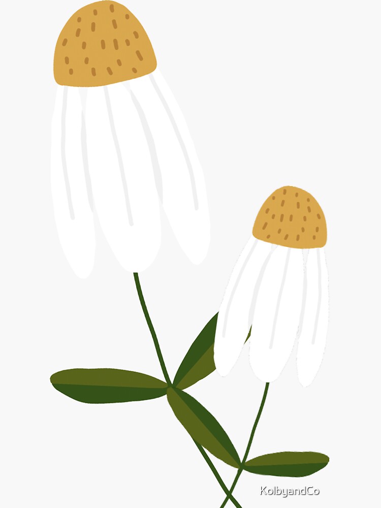 "Sad Daisy" Sticker by KolbyandCo | Redbubble