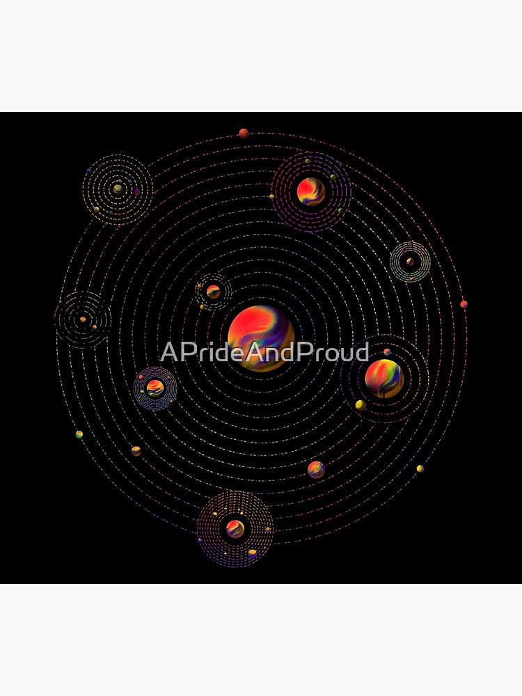 "LGBTQ Pride Solar System Planets LGBTQIA+ Dark" Poster by ...