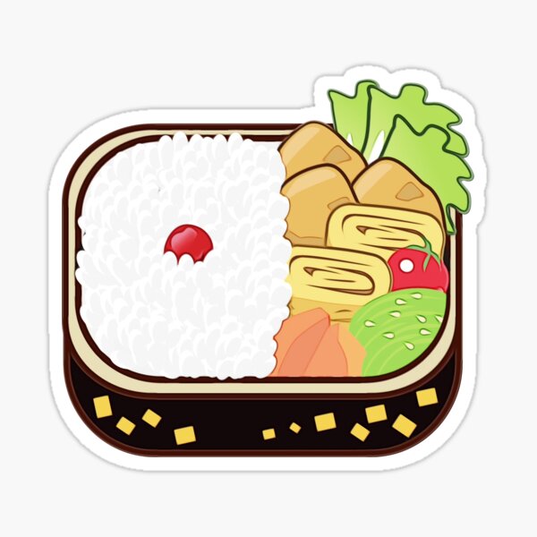 "Japanese Bento" Sticker by UBlueDuck | Redbubble