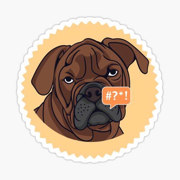 "Angry Dog " Sticker by Dressing-tops | Redbubble