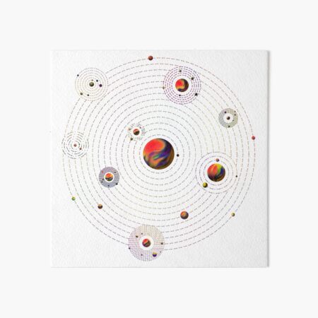 "LGBTQ Pride Solar System Planets LGBTQIA+ Light" Art Board Print by ...