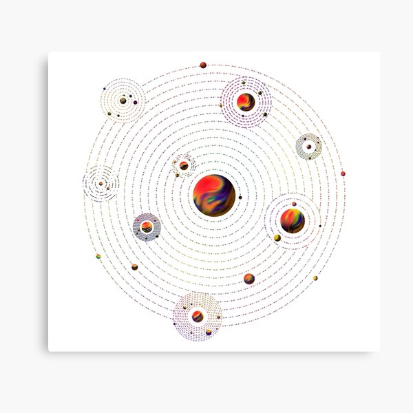 "LGBTQ Pride Solar System Planets LGBTQIA+ Light" Canvas Print for Sale ...