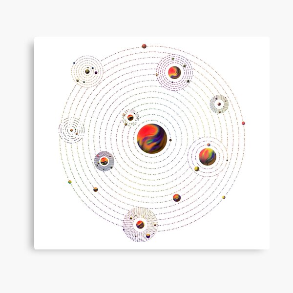 "LGBTQ Pride Solar System Planets LGBTQIA+ Light" Metal Print by ...