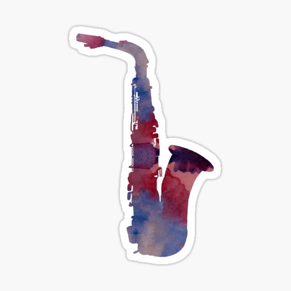 "Saxophone" Sticker by BittenByErmines | Redbubble