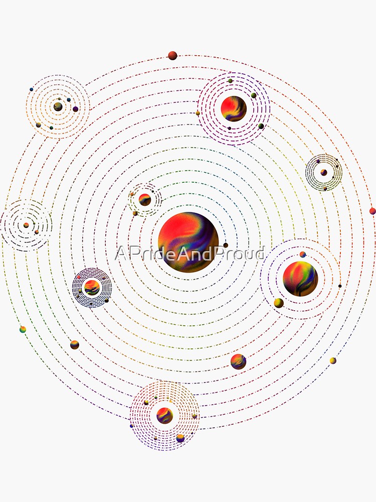 "LGBTQ Pride Solar System Planets LGBTQIA+ Light" Sticker by ...