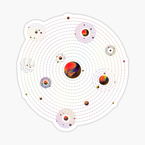 "LGBTQ Pride Solar System Planets LGBTQIA+ Light" Sticker by ...