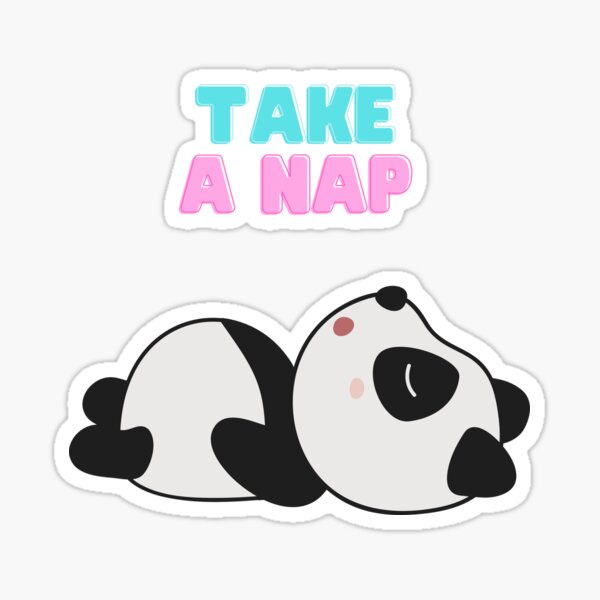 "PANDA - TAKE A NAP" Sticker for Sale by Camellia-rose | Redbubble