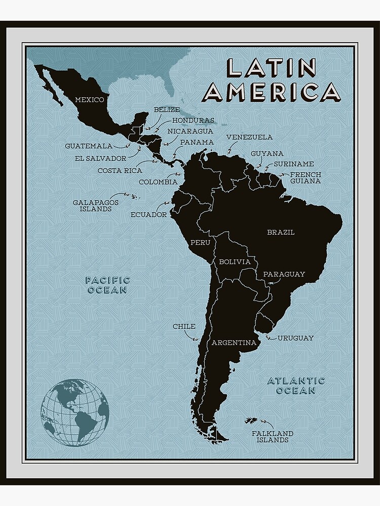 "Map of Latin America" Poster for Sale by paisleyday | Redbubble
