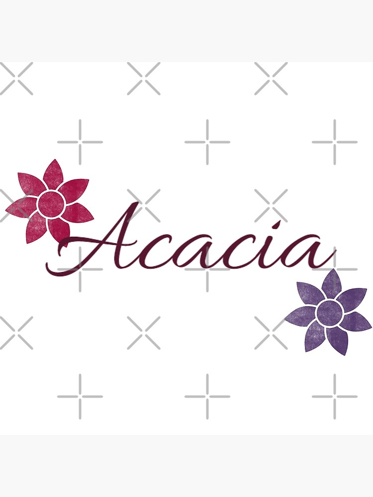 "Acacia Floral Name Calligraphy Design" Poster by SbMb2000 | Redbubble