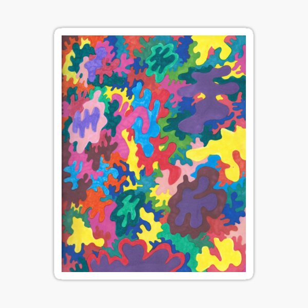 "splat!" Sticker for Sale by fruitbedazzle | Redbubble