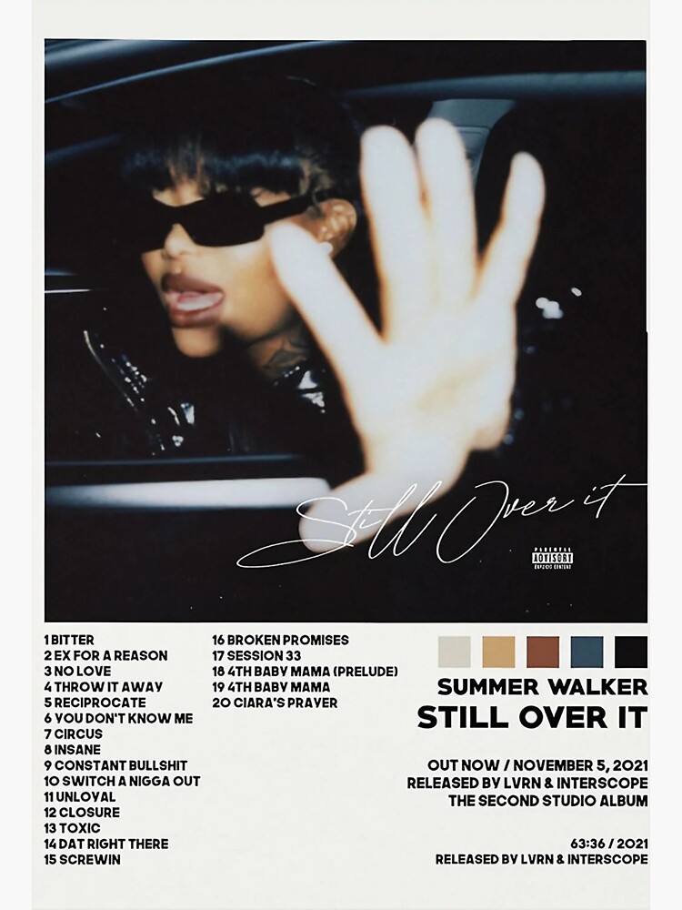 "summer walker lStill Over It - Album Cover polaroid" Sticker by ...