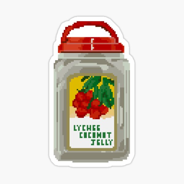 "Pixel Lychee Coconut Jelly Container" Sticker by itscatnotkat | Redbubble