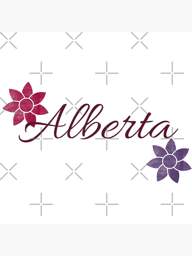"Alberta Floral Name Calligraphy Design" Poster for Sale by SbMb2000 ...