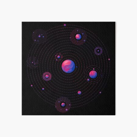 "LGBTQ Pride Solar System Planets Bisexual Dark" Art Board Print by ...