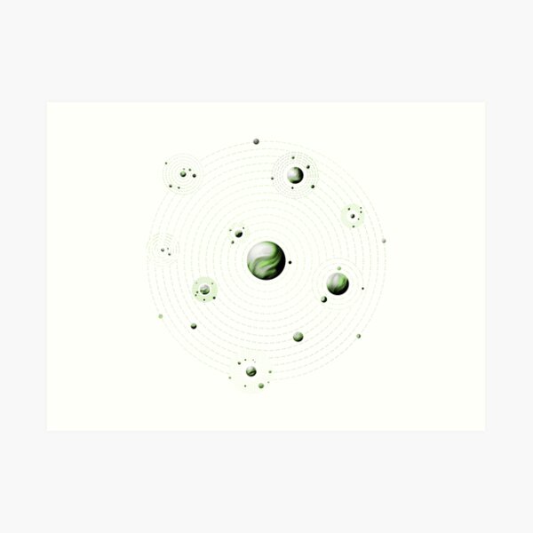 "LGBTQ Pride Solar System Planets Agender Light" Art Print by ...