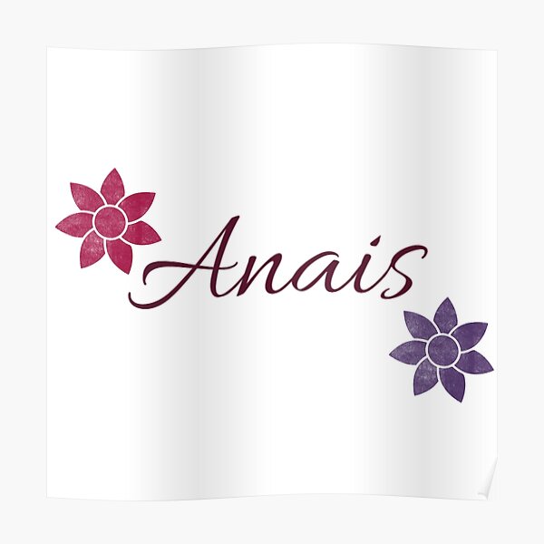 Póster «Diseño de caligrafía con nombre floral de Anais de Albina» de ...