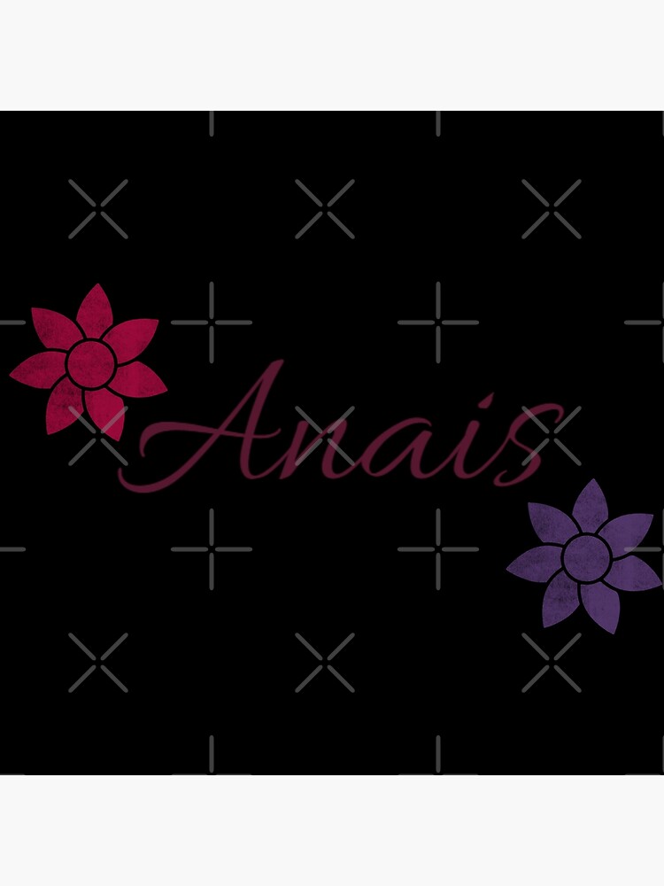Póster «Anais Floral Nombre Caligrafía Diseño Versión en negro» de ...
