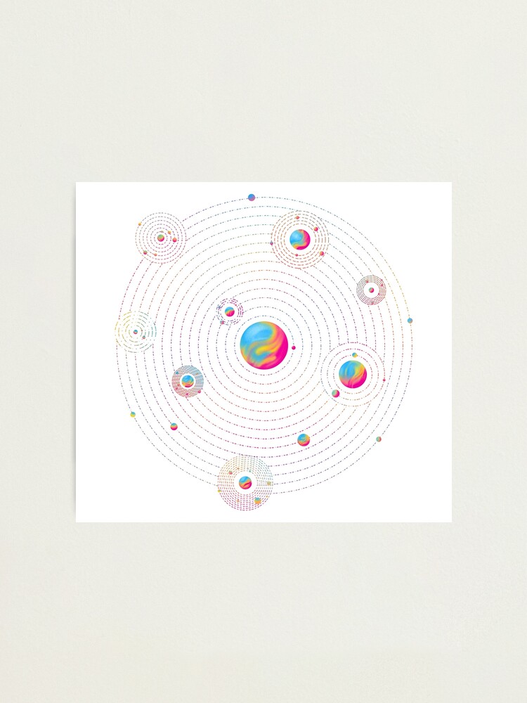 "LGBTQ Pride Solar System Planets Pansexual Light" Photographic Print ...