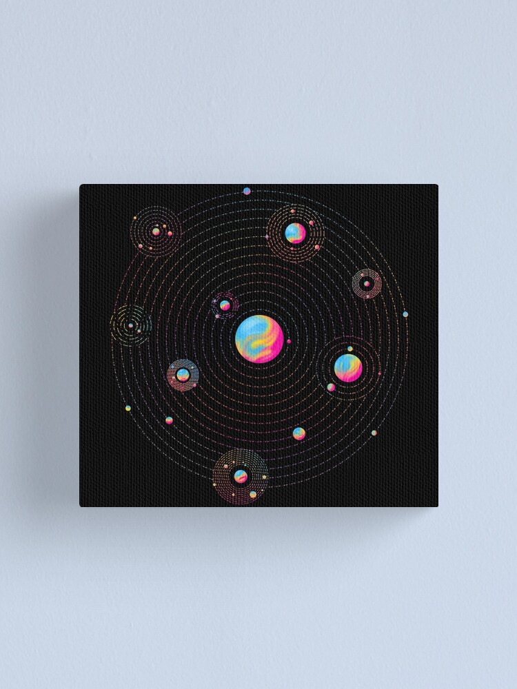 "LGBTQ Pride Solar System Planets Pansexual Dark" Canvas Print for Sale ...