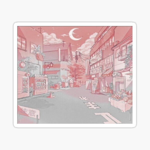 "Japan aesthetic street" Sticker by Babyanne | Redbubble