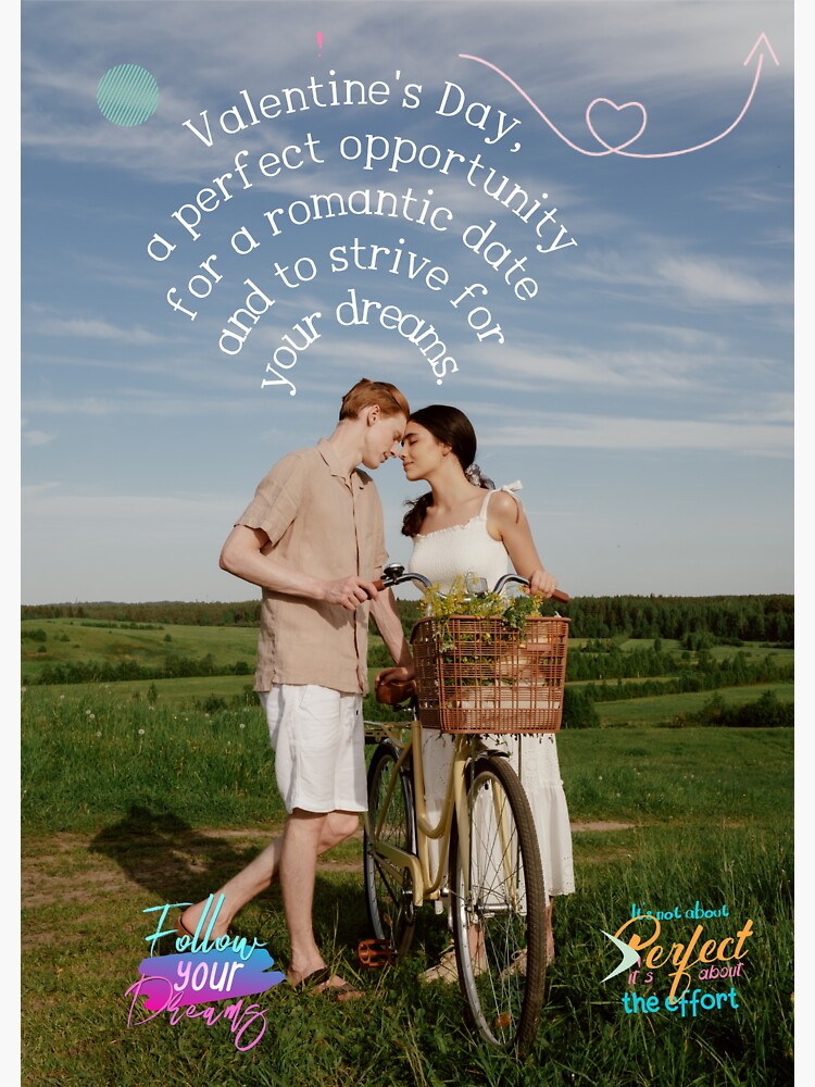 "Valentine's Day, the perfect opportunity for romantic date." Sticker ...