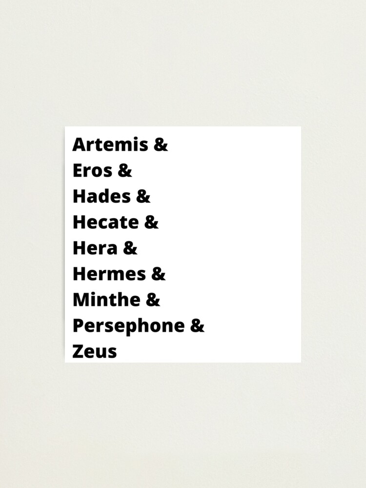 "Lore Olympus Main Characters Alphabetical Order; Artemis, Eros, Hades ...