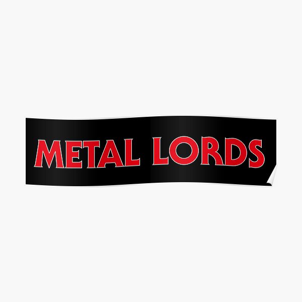 "Metal lords (red)" Poster for Sale by supercroix | Redbubble