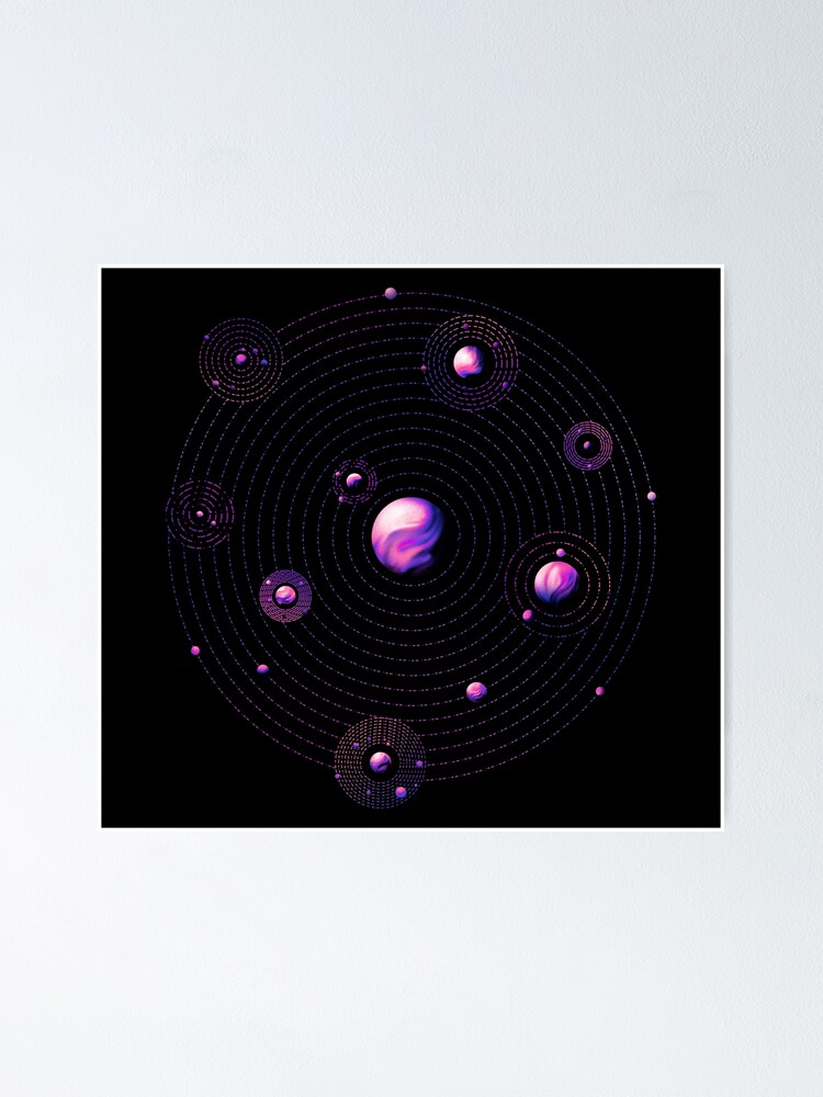 "LGBTQ Pride Solar System Planets Genderfluid Dark" Poster for Sale by ...