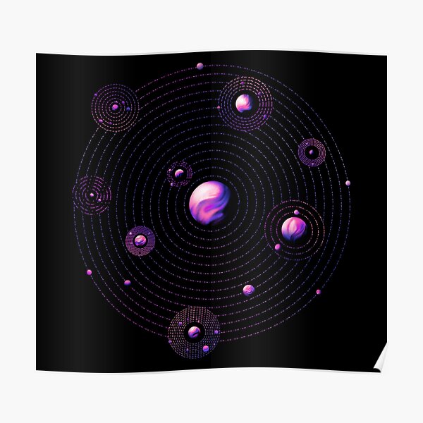 "LGBTQ Pride Solar System Planets Genderfluid Dark" Poster for Sale by ...