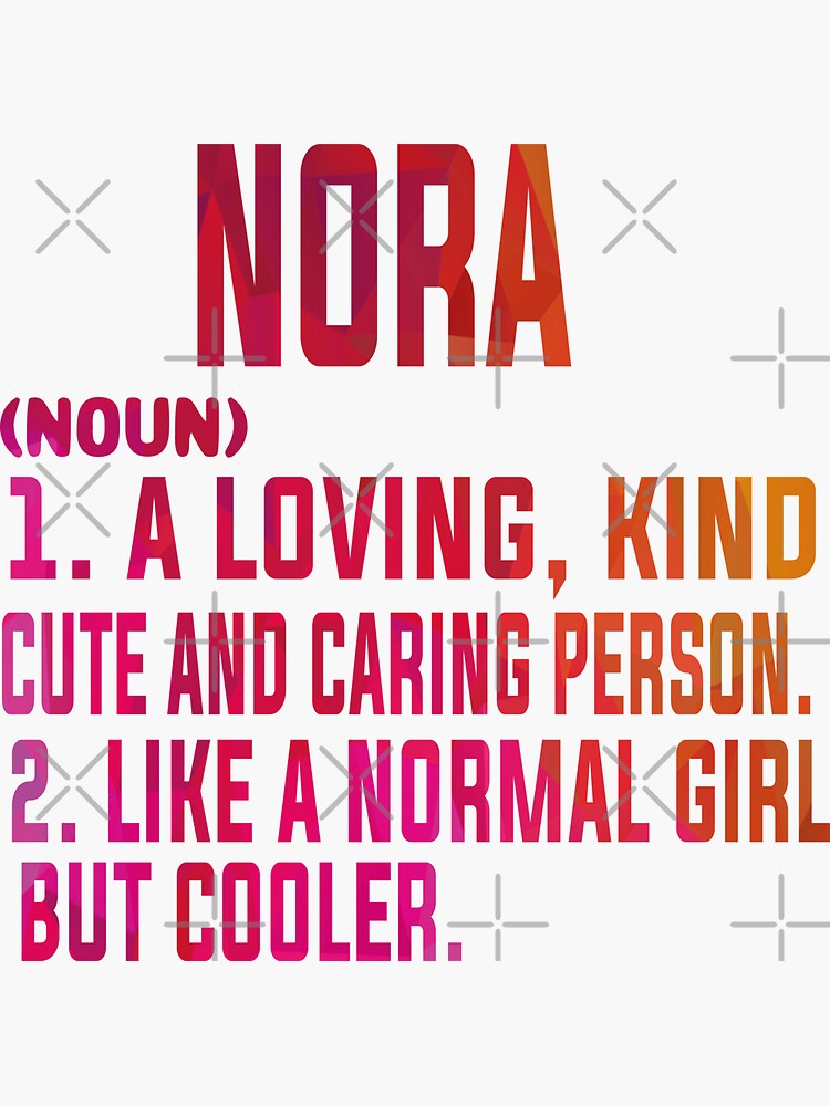 "Definition Of Nora in Watercolor" Sticker by OVERSHIFT | Redbubble