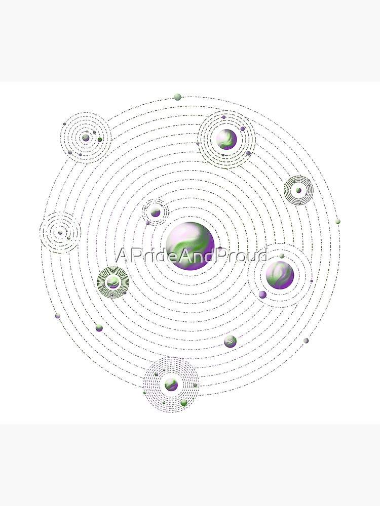 "LGBTQ Pride Solar System Planets Genderqueer Light" Poster for Sale by ...