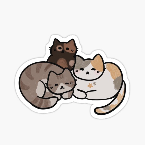 "Cats golden trio" Sticker by moonziev | Redbubble