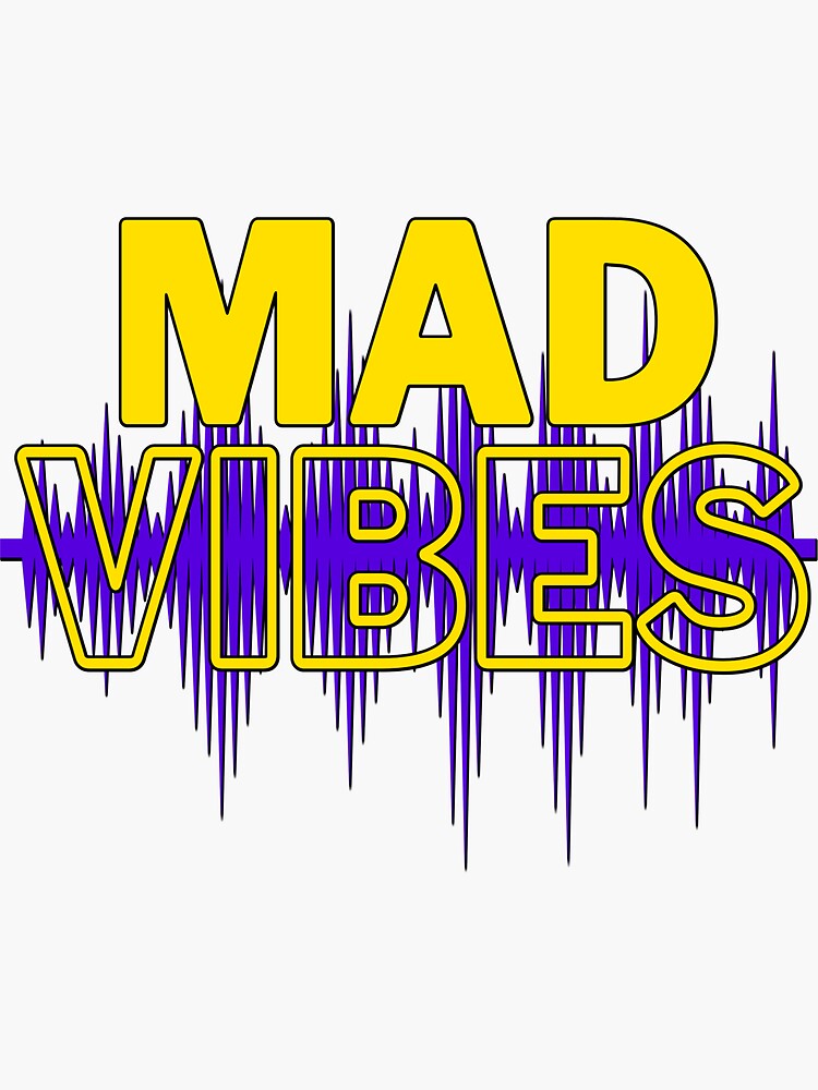 "Mad Vibes Sounds - music streetwear design" Sticker by MAD-STREETWEAR ...