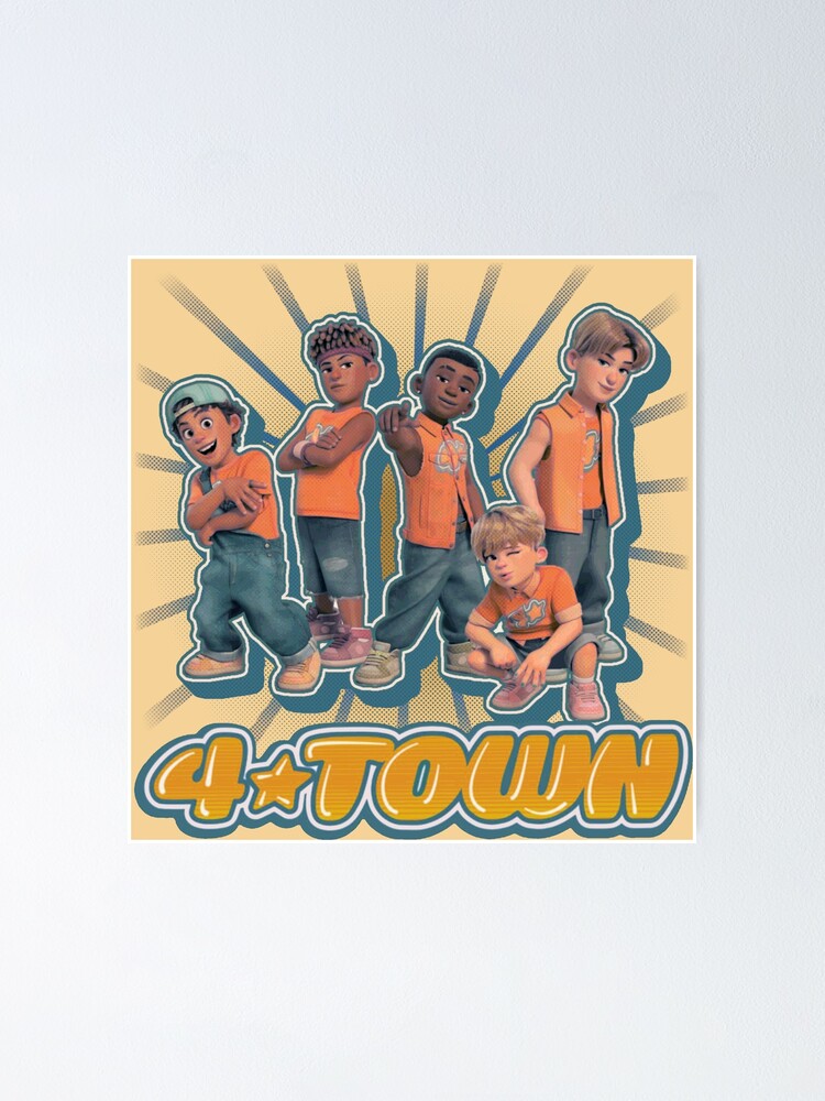 "4*TOWN Turning Red Merch" Poster by sdgf7328fwhf38u | Redbubble