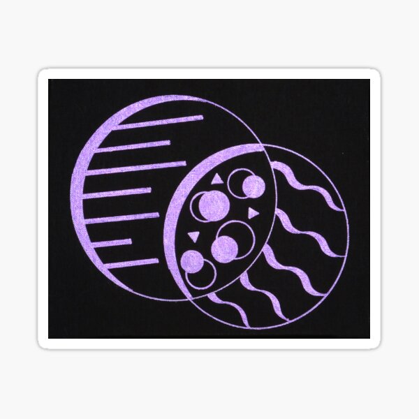 "Black Canvas Series Circles 018" Sticker by TinaWakefield | Redbubble