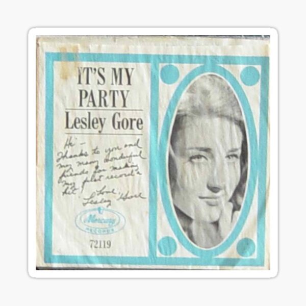 "It's My Party 45 sleeve" Sticker for Sale by Vintaged | Redbubble