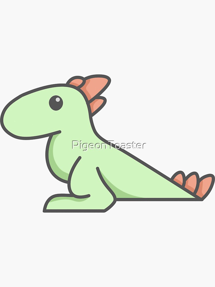 "Cute and Simple T-Rex" Sticker by PigeonToaster | Redbubble