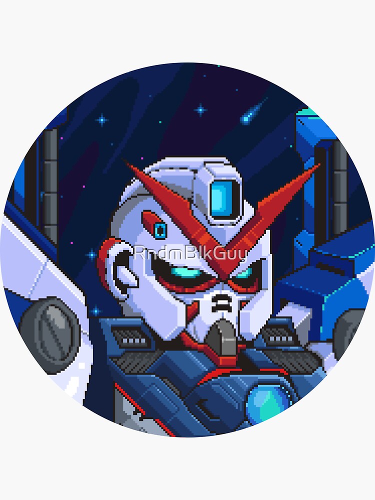 "gundam Eth Solana Nft - art pfp sticker" Sticker by RndmBlkGuy | Redbubble