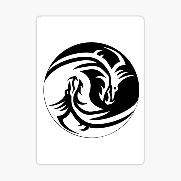 "Jin-Jang dragons" Sticker by Sladjan00 | Redbubble