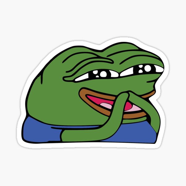 "pepe meme discord pfp - art pfp sticker" Sticker von RndmBlkGuy ...