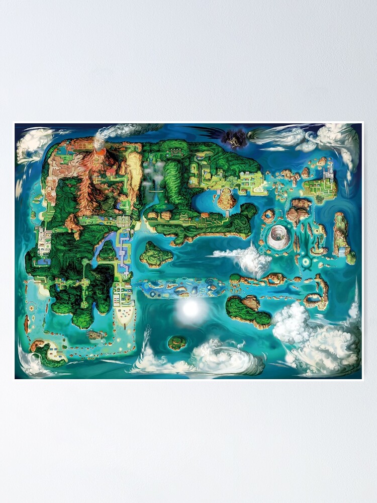 "Hoenn Map" Poster for Sale by Biochao | Redbubble
