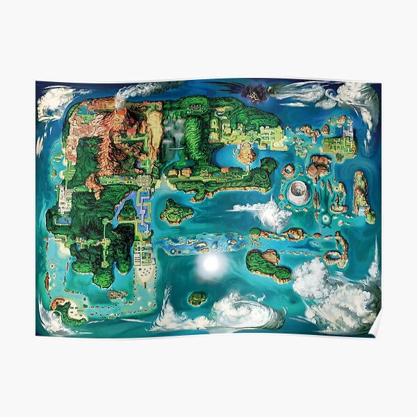 "Hoenn Map" Poster for Sale by Biochao | Redbubble