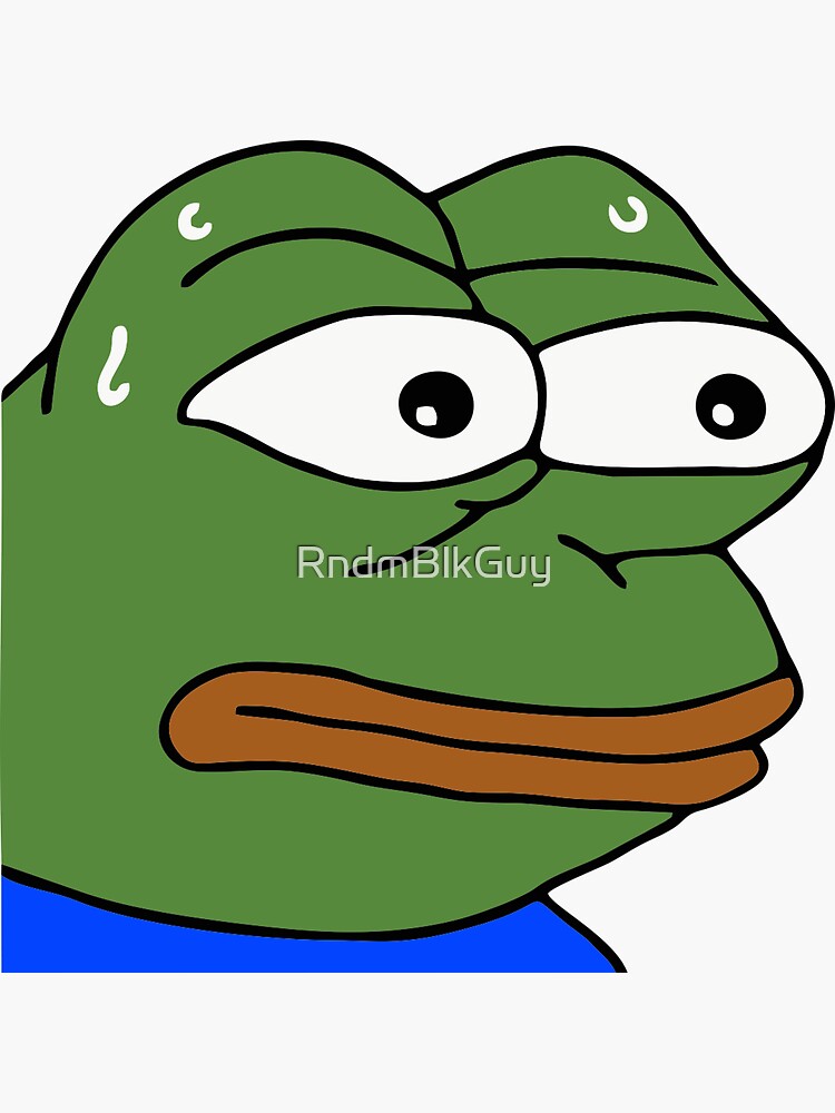 Pepe Memes Art Pfp Sticker Sticker By Rndmblkguy Redbubble
