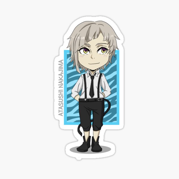"Bungou Stray Dogs Atasushi Nakajima Chibified" Sticker by Sharrottaro ...