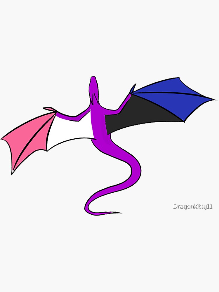 Genderfluid Dragon Sticker By Dragonkitty11 Redbubble